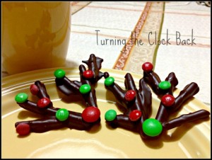 Chocolate Reindeer Antlers Christmas Snack Idea For Kids