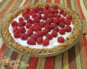Raspberry Yogurt Pie Recipe with Granola Crust - Turning the Clock Back