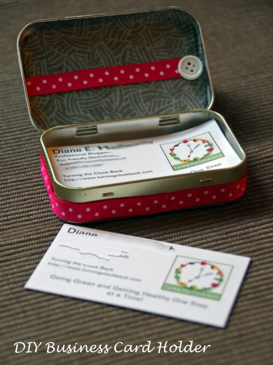 DIY Business Card Holder - Turning the Clock Back