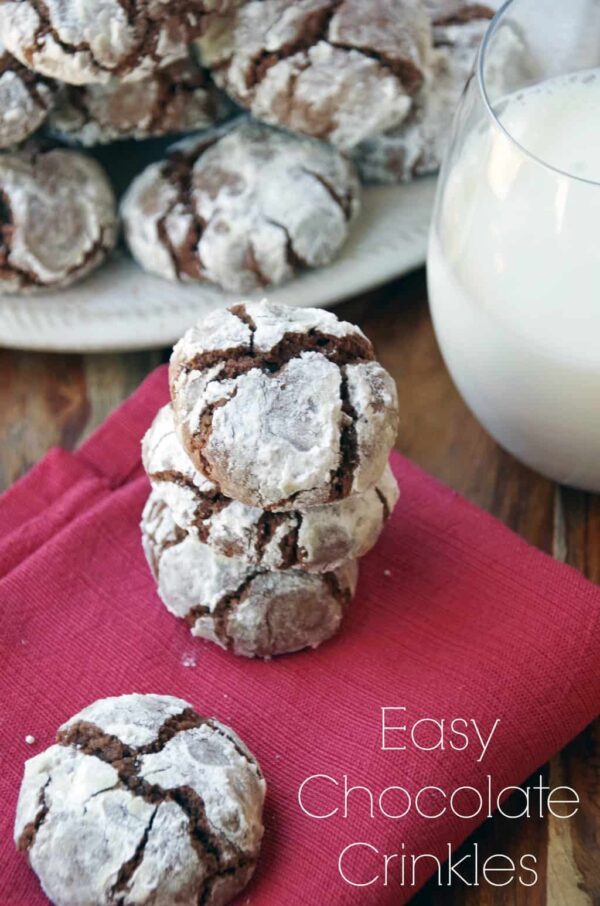 Easy Chocolate Crinkles Christmas Cookie Recipe - Turning the Clock Back