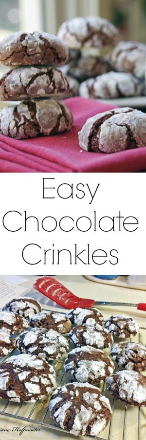 Easy Chocolate Crinkles Christmas Cookie Recipe - Turning the Clock Back