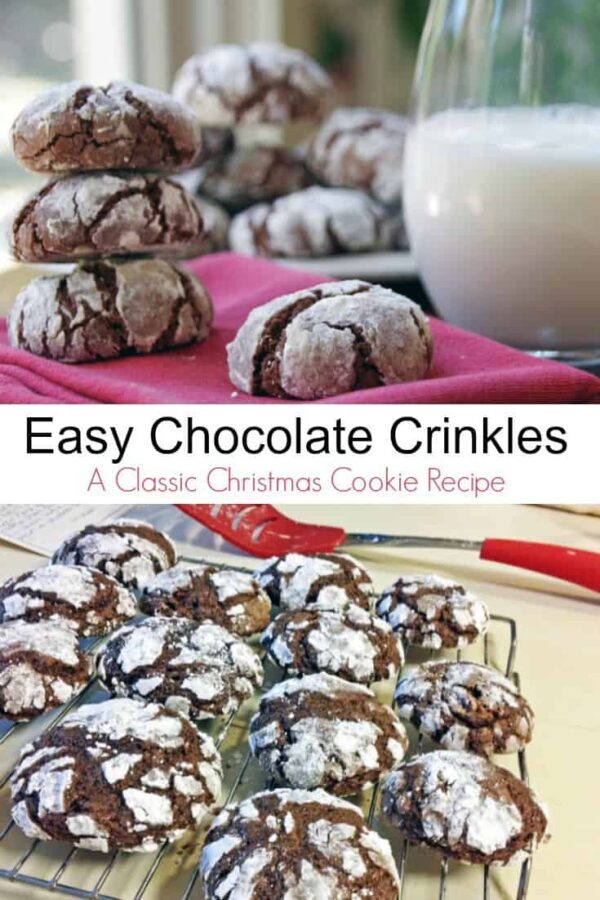 Easy Chocolate Crinkles Christmas Cookie Recipe - Turning the Clock Back