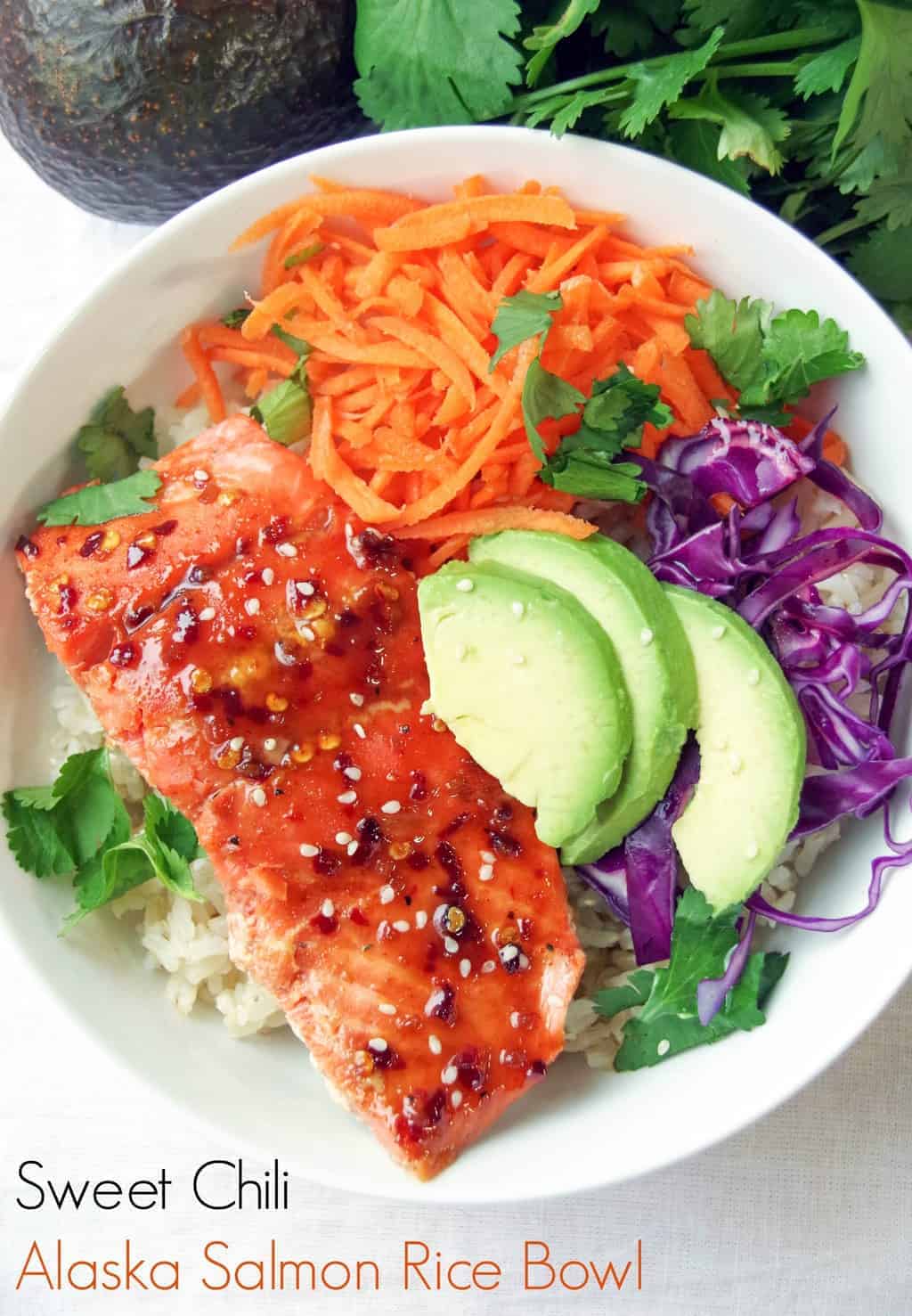 Alaska Salmon Bowl Recipe with Brown Rice - Turning the Clock Back