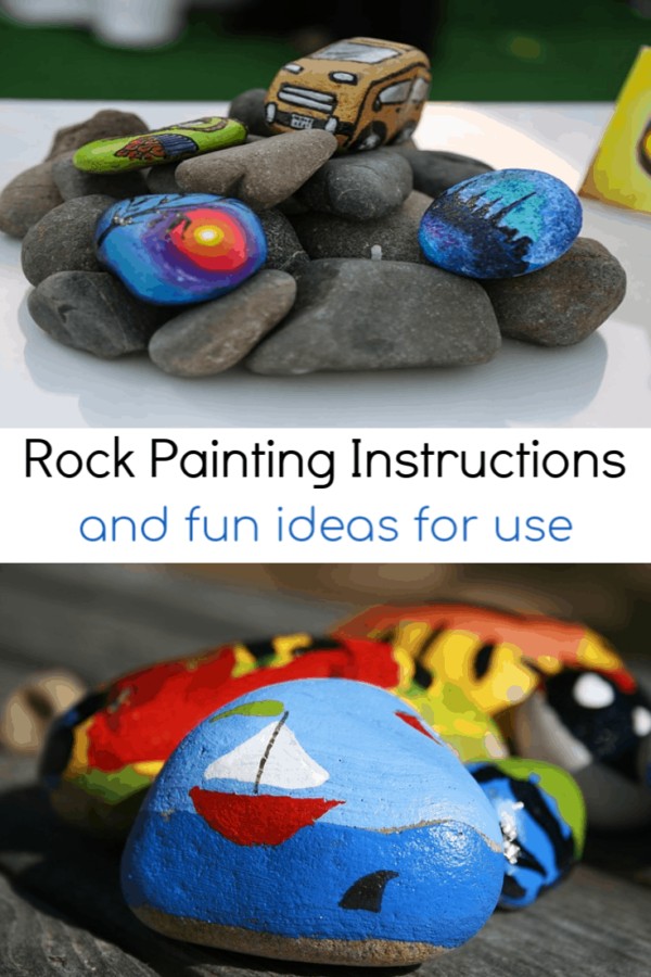 Rock Painting Instructions and Fun Ideas for Use - Turning the Clock Back