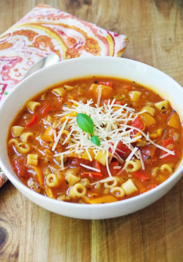Italian Bell Pepper Soup Recipe - Turning the Clock Back